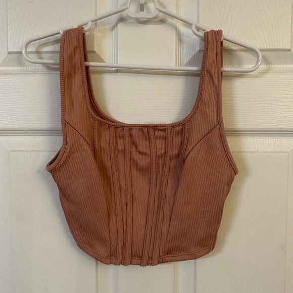 Tops | Salmon Colored Crop Top | Poshmark